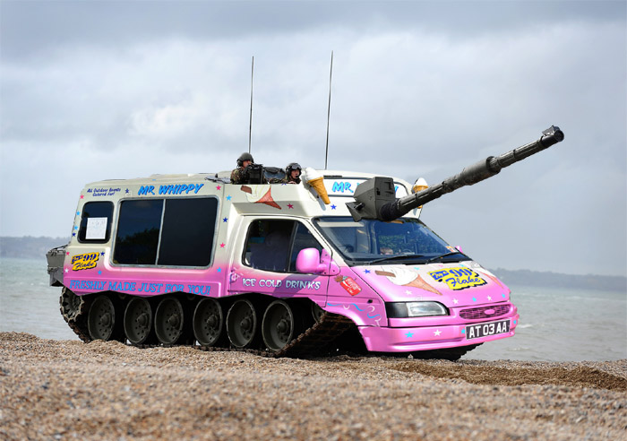 Ice cream van camouflage makes tanks more difficult to identify - Spoof ... Ice cream van camouflage makes tanks more difficult to identify - Spoof ...